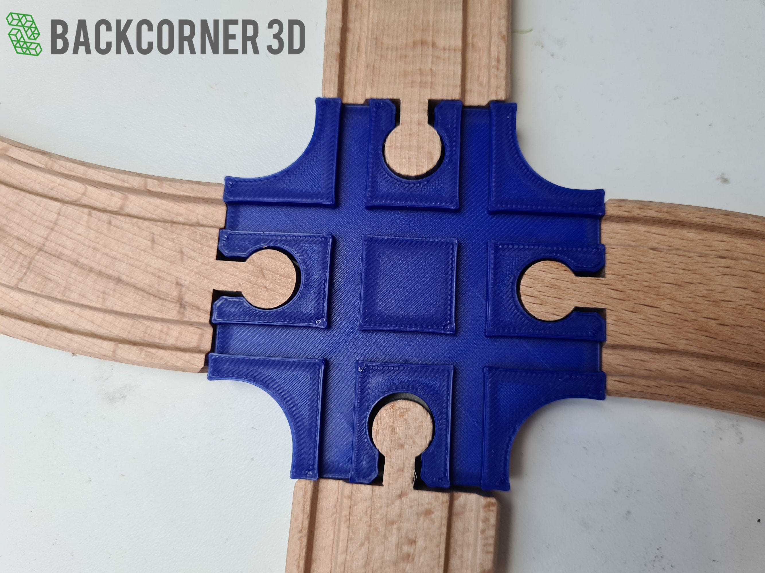 Wooden Train Track Intersection 4-way / Wooden Train Connector / Brio ...