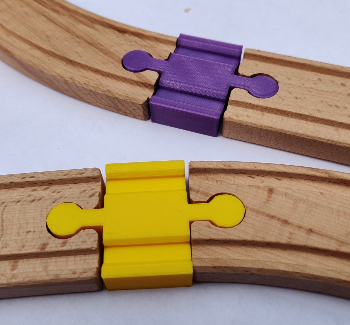 Wooden Train Track Double Male Connector / Brio Extension / Imaginarium ...