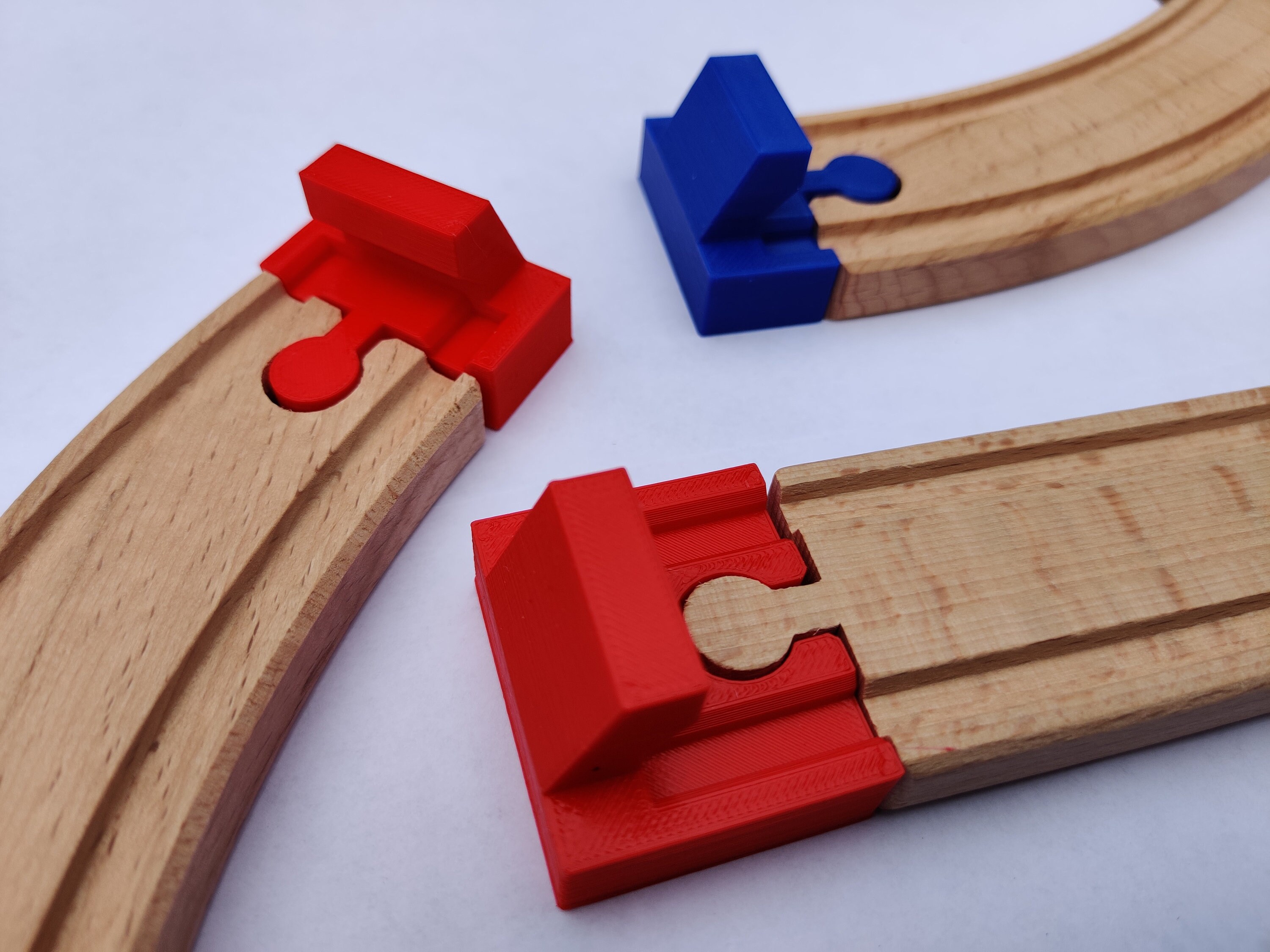Wooden Train Track End Rail Stopper / Brio Extension / Imaginarium ...