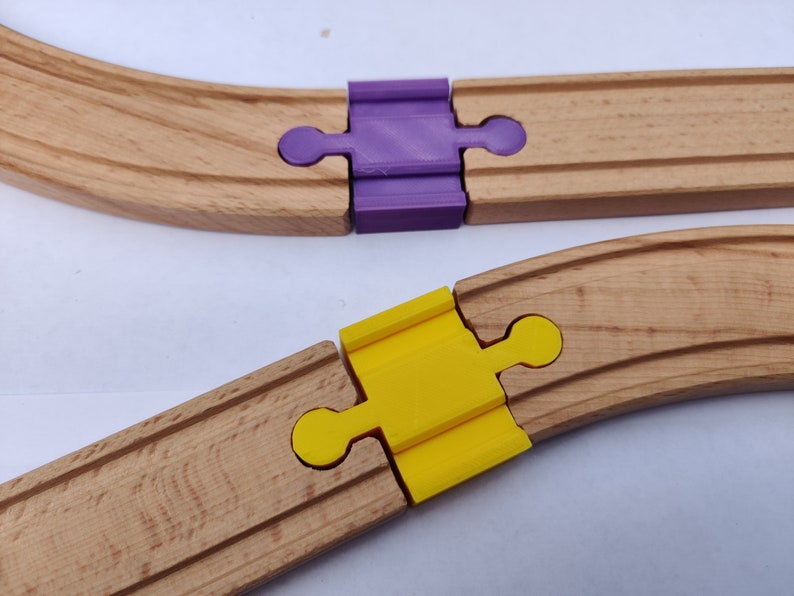 Wooden Train Track Double Male Connector / Brio Extension / Imaginarium ...