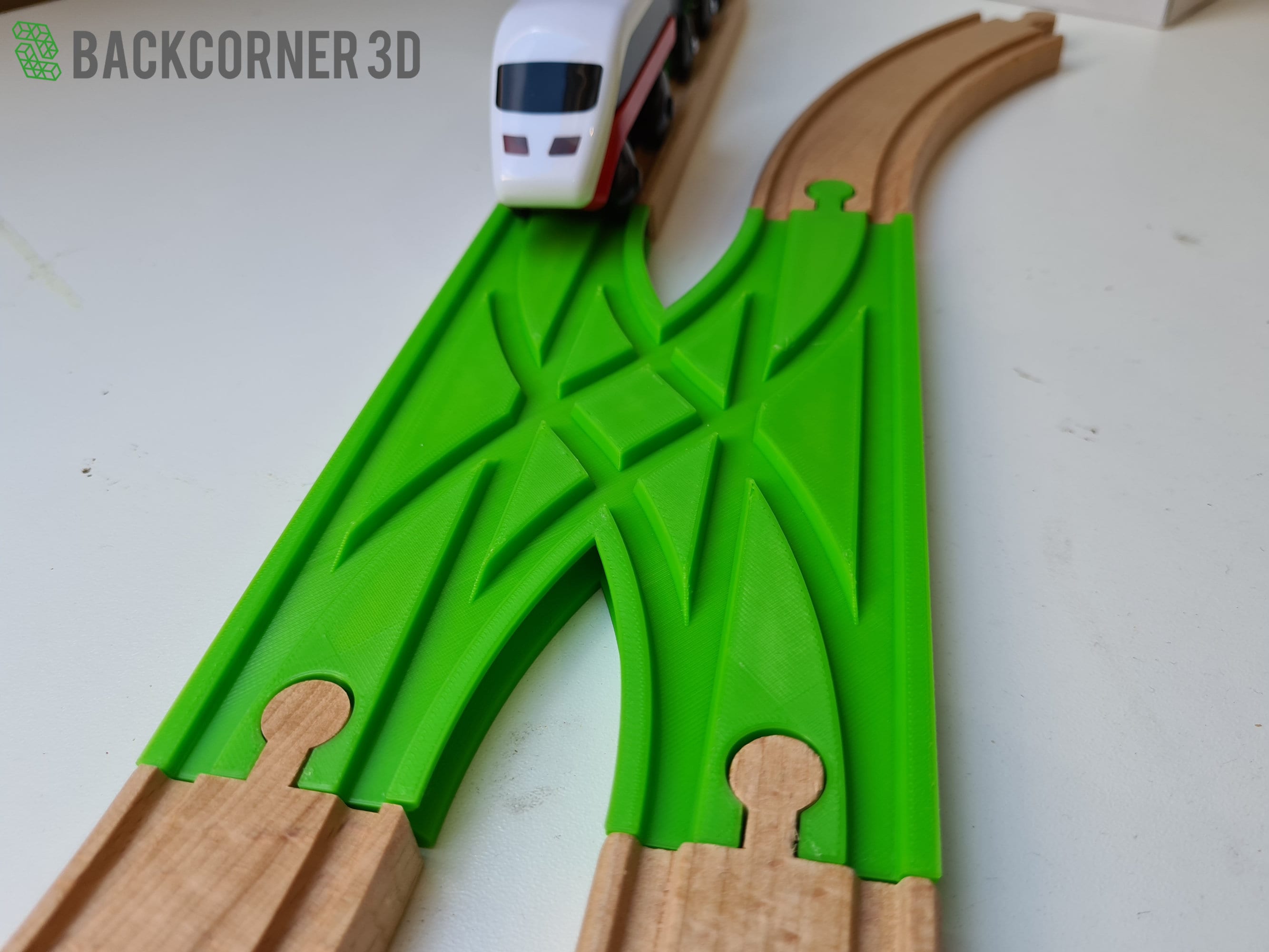 Wooden Train Track Parallel Intersection / Wooden Train Connector ...