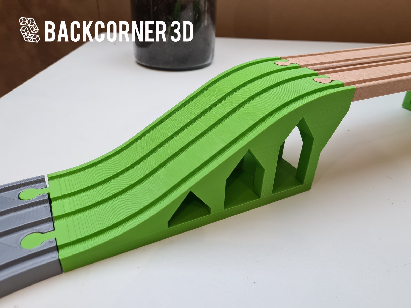 Wooden Train Track Double Bridge Set / Brio Extension / | Etsy