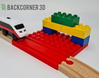 Wooden Train Track Big Double Build Plate Compatible With | Etsy