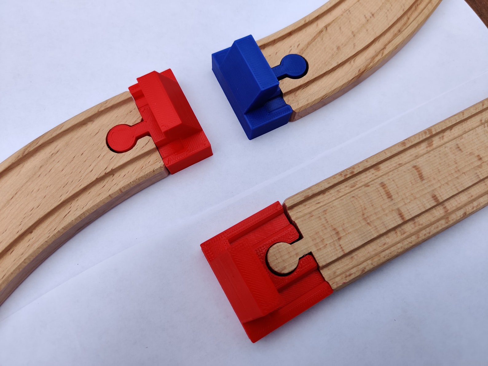 Wooden Train Track End Rail Stopper / Brio Extension / Imaginarium ...