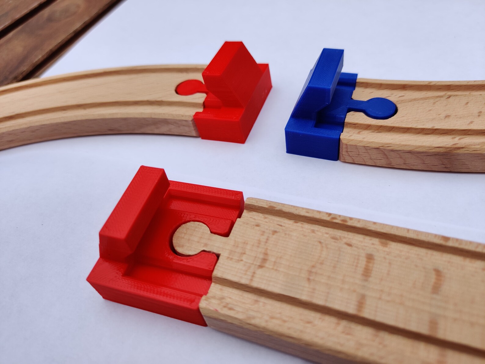 Wooden Train Track End Rail Stopper / Brio Extension / Imaginarium ...