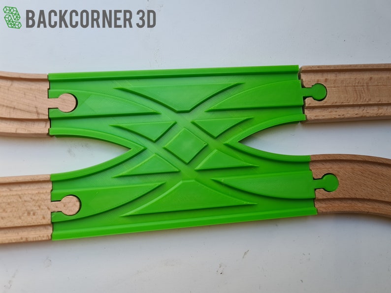Wooden Train Track Parallel Intersection / Wooden Train Connector ...