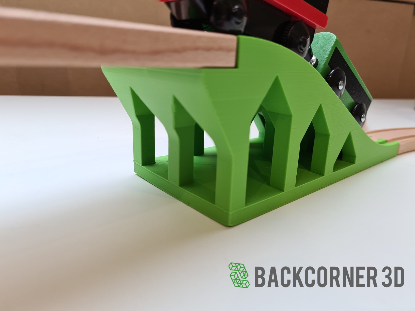 Wooden Train Track Double Bridge Set / Brio Extension / Imaginarium ...