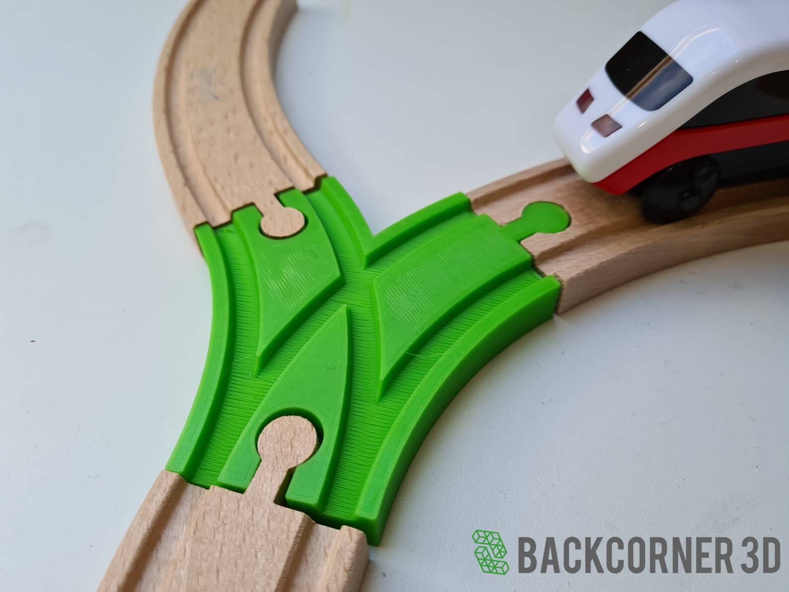 Wooden Train Track Y Intersection / Wooden Train Connector / | Etsy