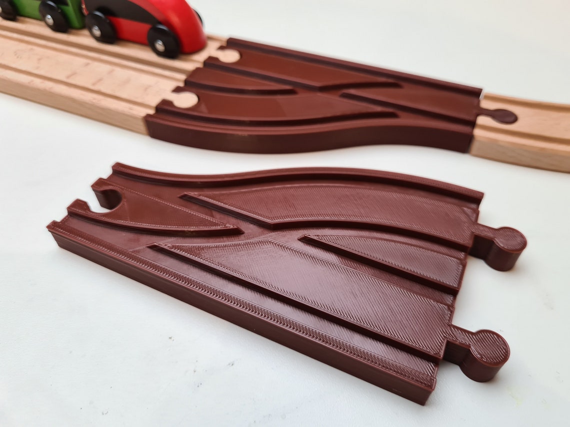 Wooden Train Track Parallel Switch G1 F1 / Wooden Train Switch - Etsy