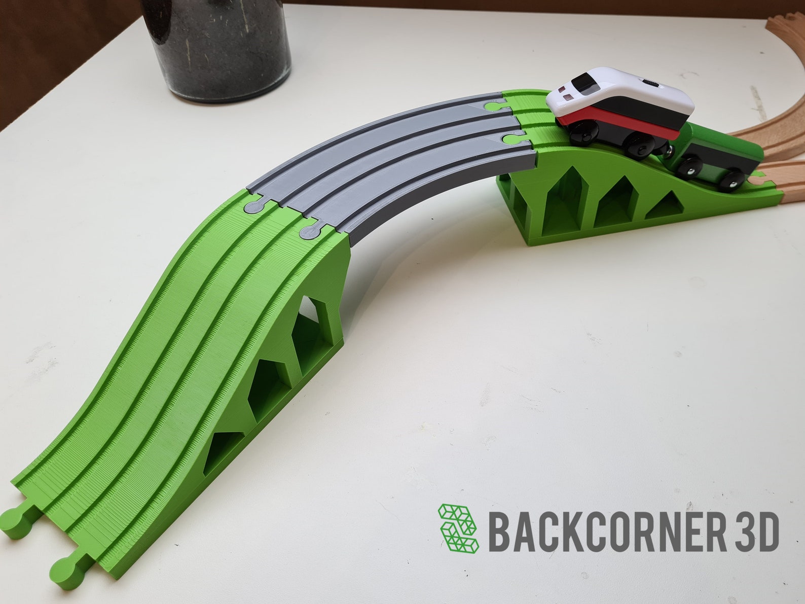 Wooden Train Track Double Bridge Set / Brio Extension / | Etsy