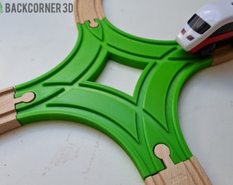 Wooden Train Track Y Intersection / Wooden Train Connector / | Etsy