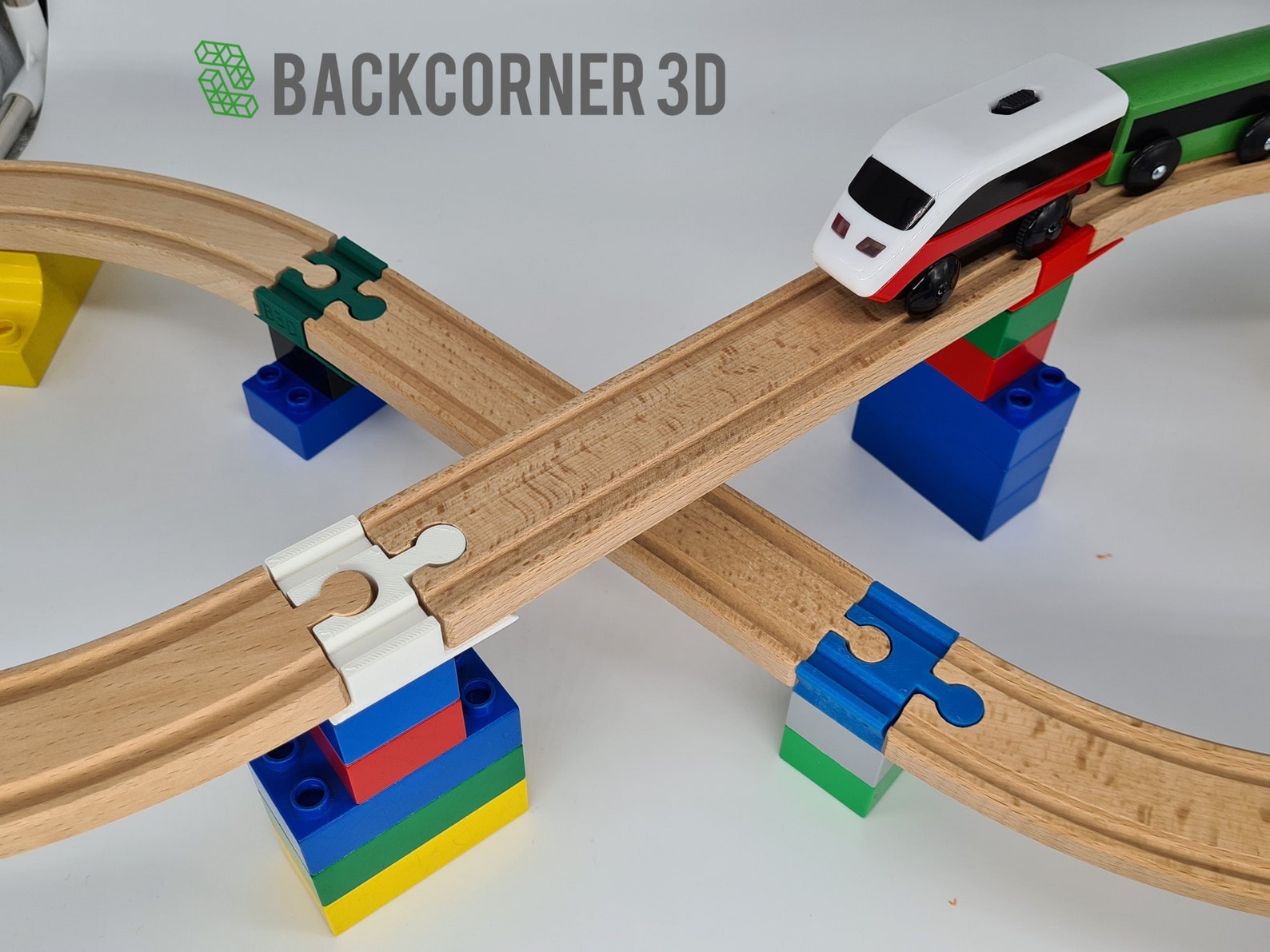 Wooden Train Track Adapter Compatible With Duplo / Brio Extension ...