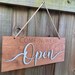 Wood Reversible Open and Closed Sign for Business Rustic - Etsy