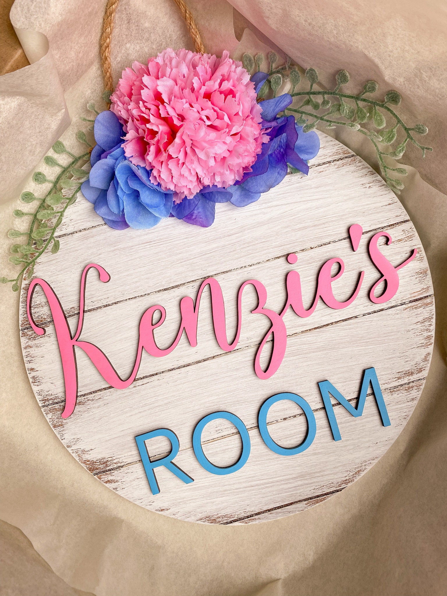 Personalized Girls Bedroom Door Wooden Name Sign Ship Lap Kids Room ...