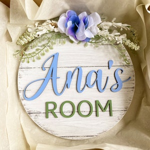 Personalized Girls Bedroom Door Wooden Name Sign Ship Lap - Etsy