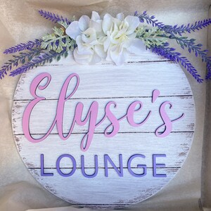Personalized Girls Bedroom Door Wooden Name Sign Ship Lap - Etsy
