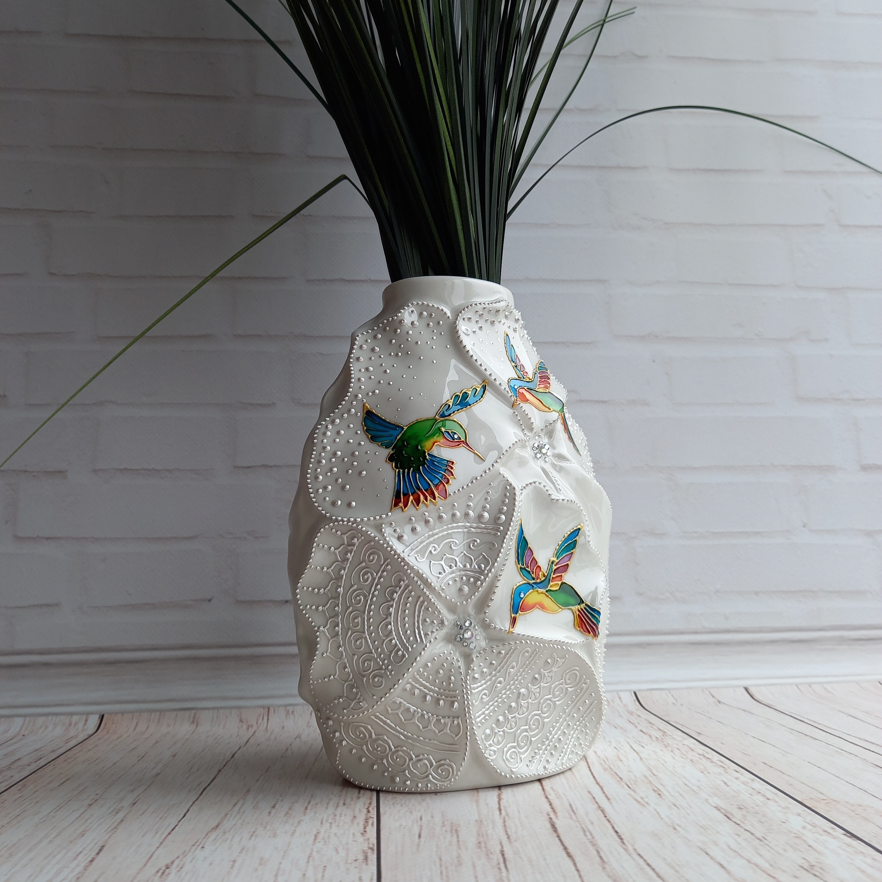 Flores De Cer mica Blanca Jarr n 8 6 3 1 2 En 21 15 9 Etsy flores-de-cer-mica-blanca-jarr-n-8-6-3-1-2-en-21-15-9-etsy
