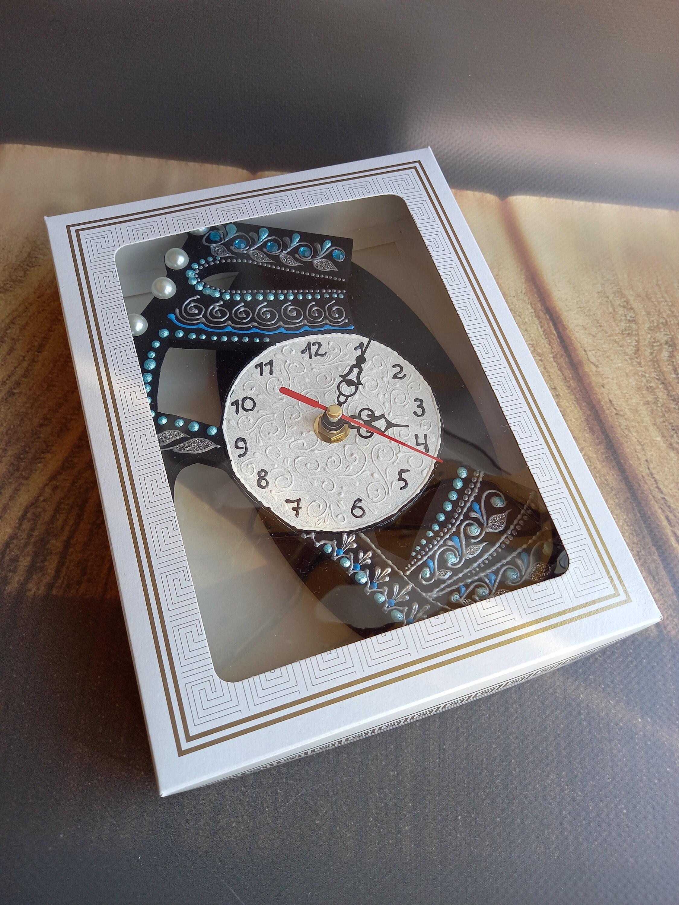 Reloj de mesa reloj negro de madera para la mesa | Etsy