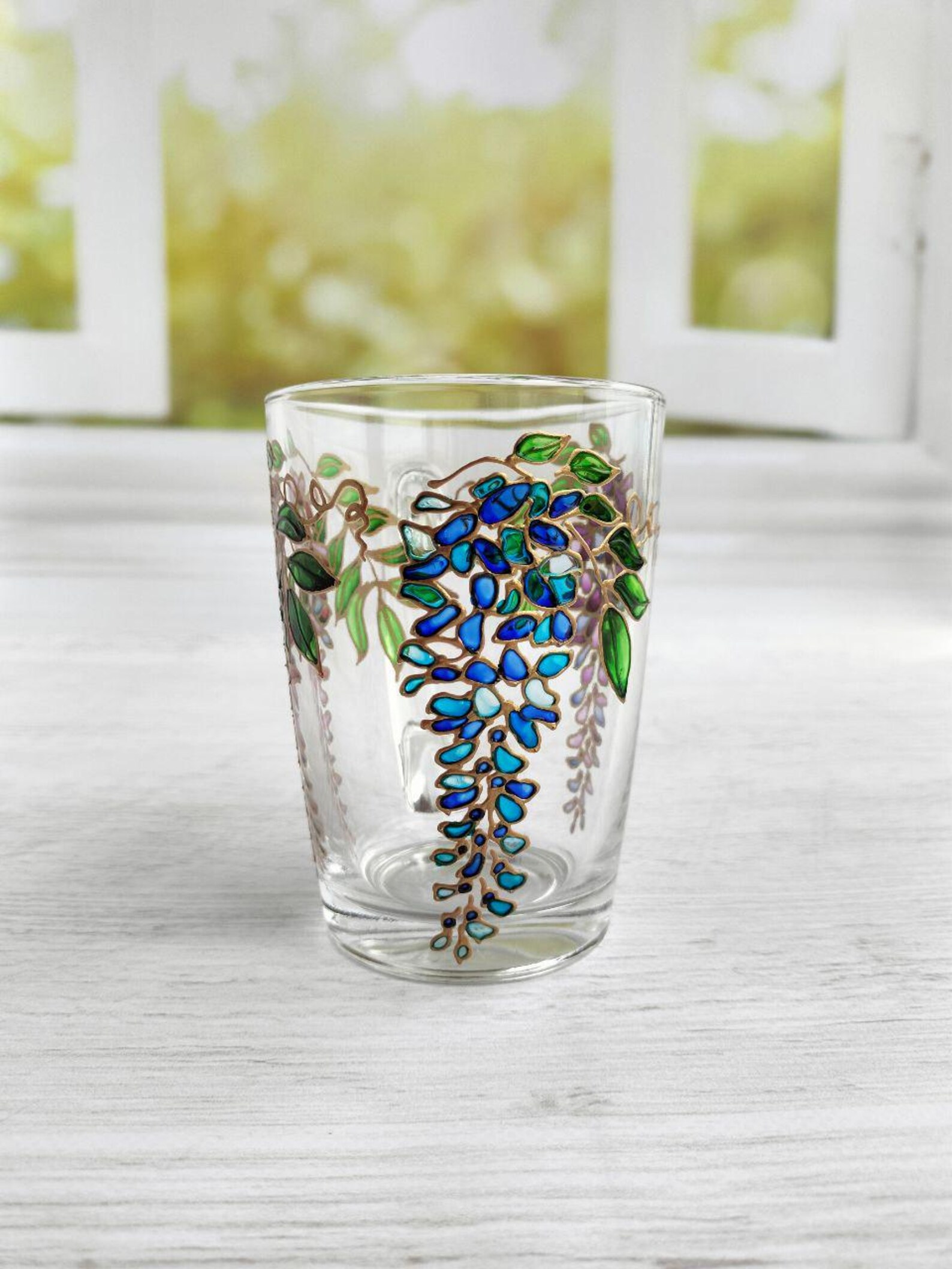 Coffee Cup 11 Oz / 330 Ml Wisteria Stained Glass Mug Personalized Cup ...