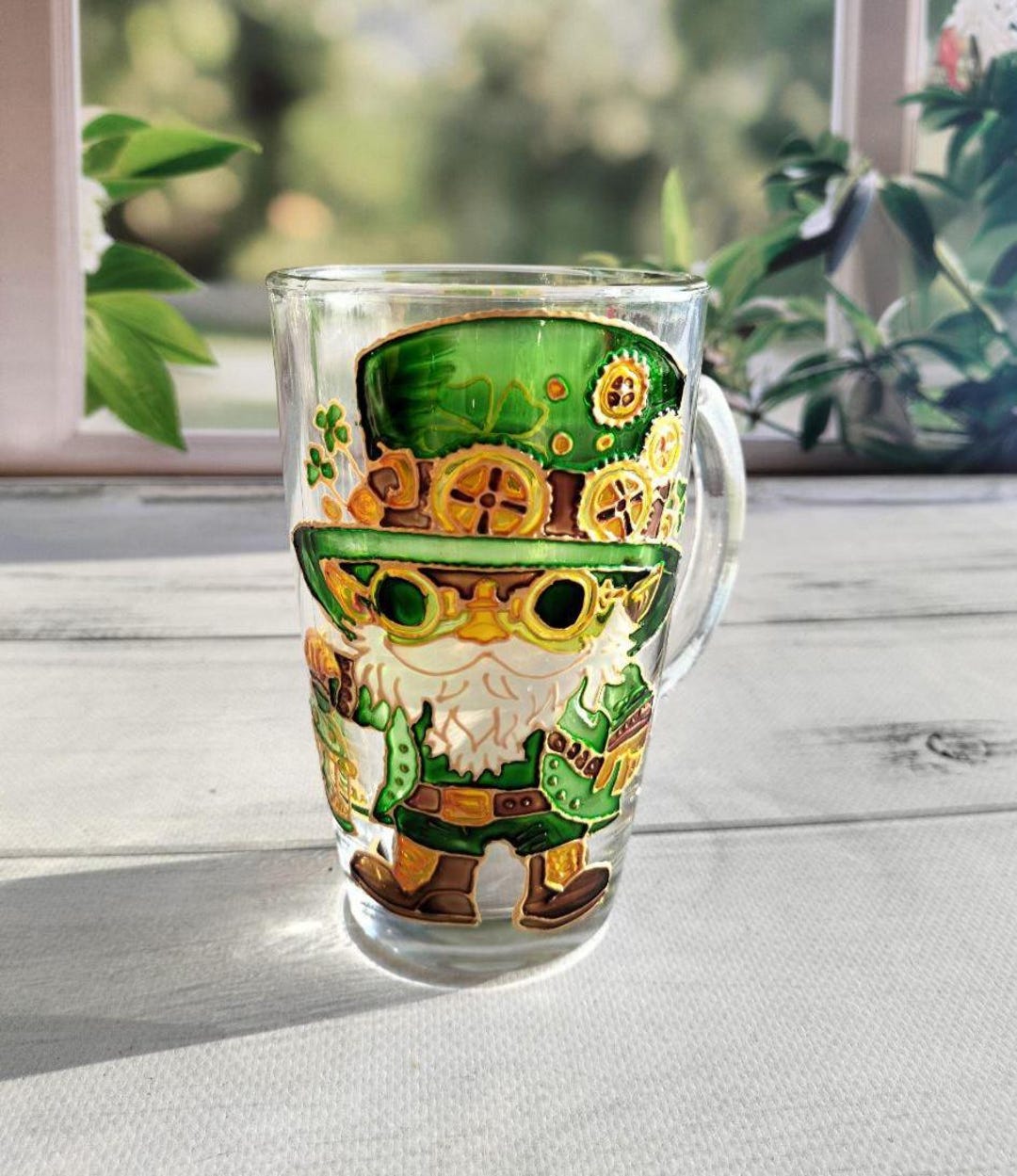 St Patricks Day Coffee Cup 12.7 Oz ( 375 Ml) Gnome Mug Leprechaun Cup ...