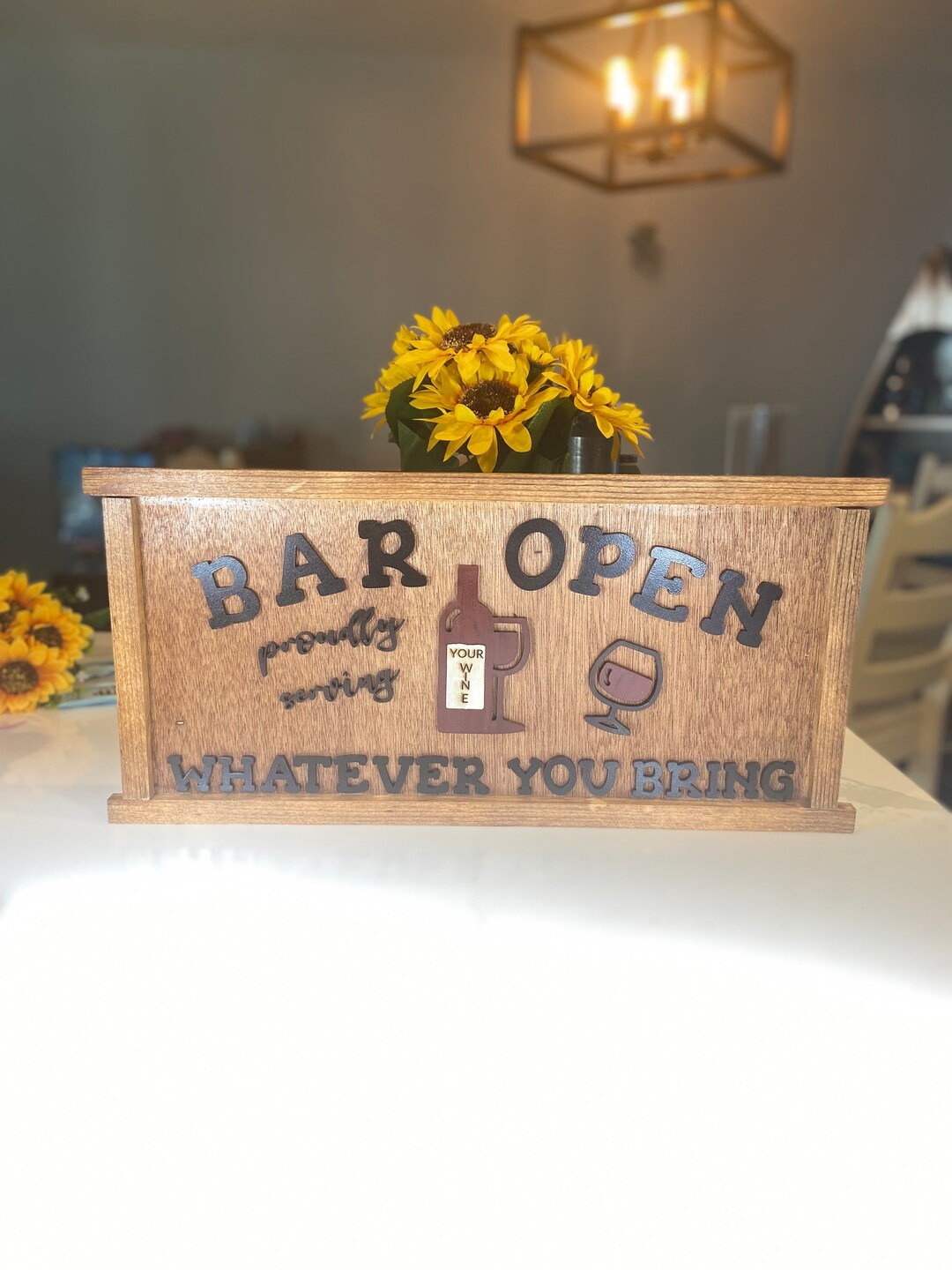 Bar Sign, proudly Serving, Tiki Hut Sign, Perfect for Mothers Day and ...