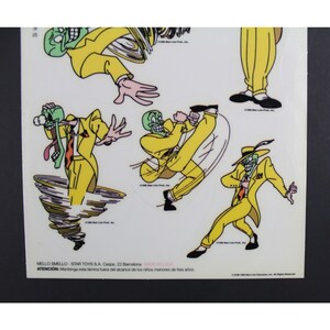 1996 THE MASK Movie Sticker Sheet High Quality Spanish Vintage Promo ...