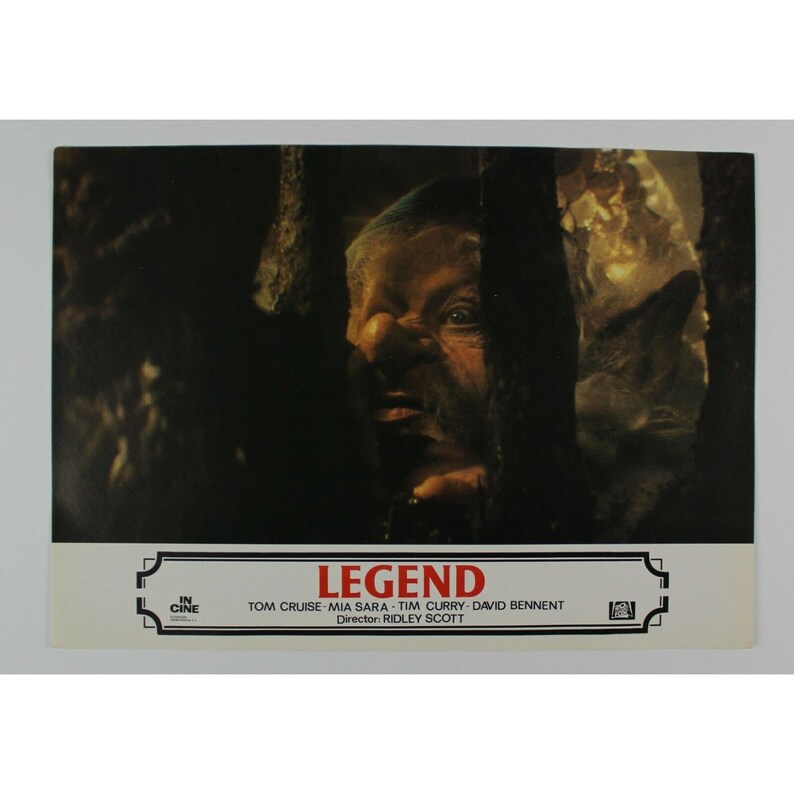 1985 LEGEND Movie LOBBY CARD Tom Cruise, Mia Sara, Tim Curry, Ridley ...