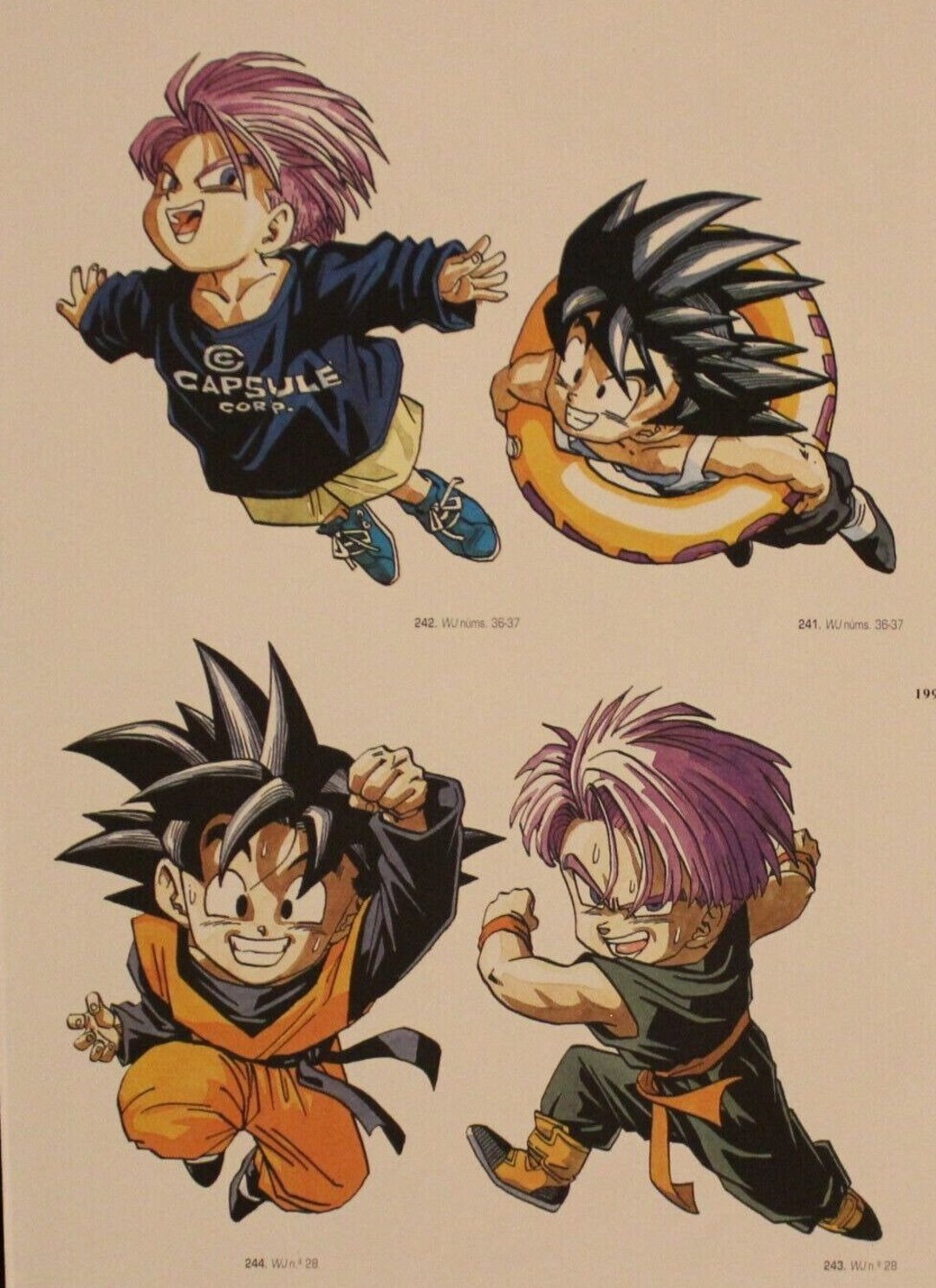 1996 Dragon Ball DOUBLE-SIDED MINIPOSTER 2 Posters in 1 - 10" X 7" (25. ...