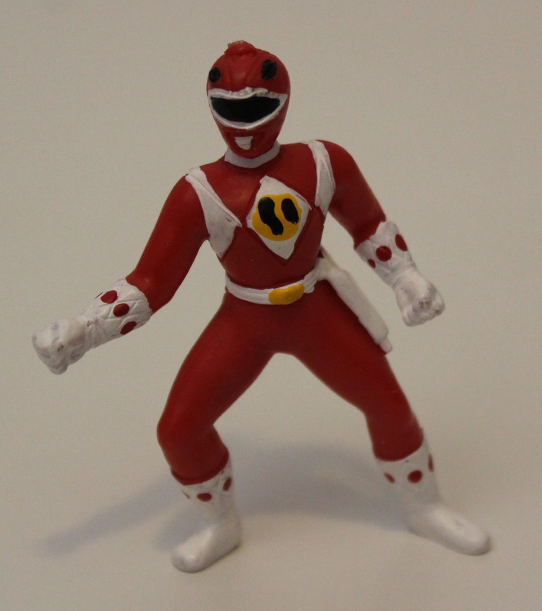1990s Red POWER RANGERS K.O. / Bootleg PVC Figure 2.75 7 Cm. Vintage ...