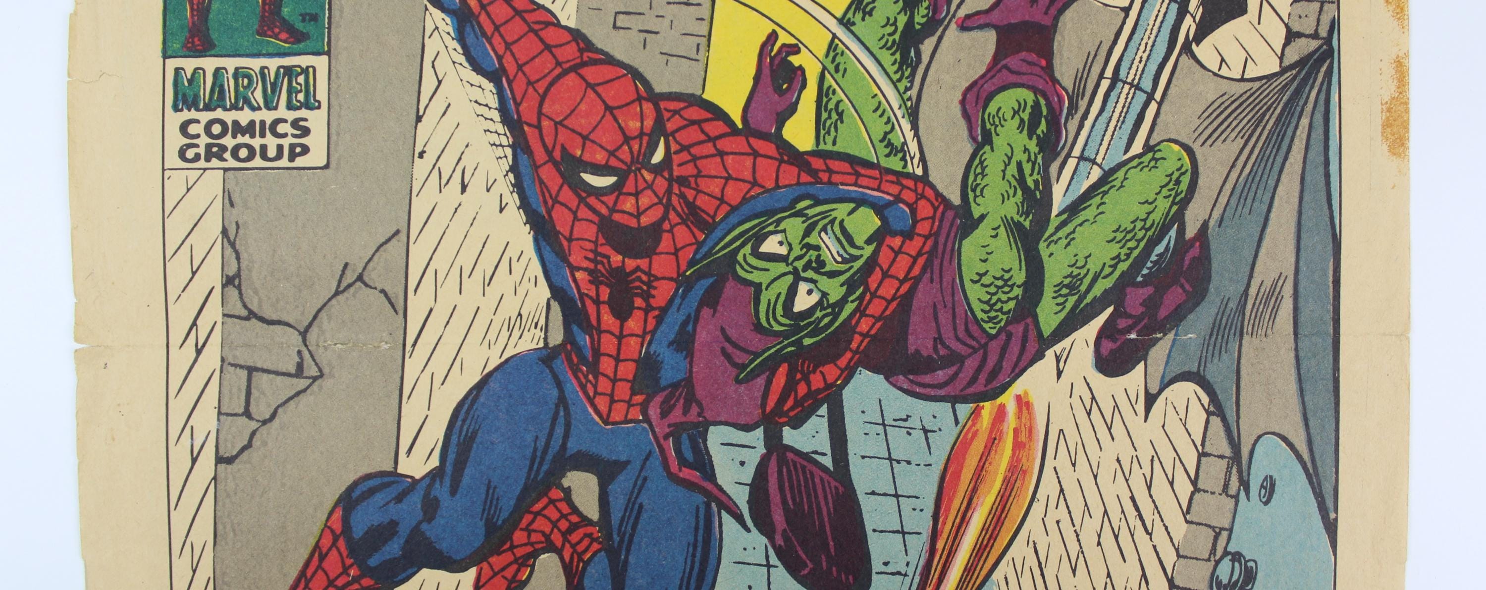 1990 SPIDER-MAN & Green GOBLIN Poster by John Romita 14.5" X 10.5 ...
