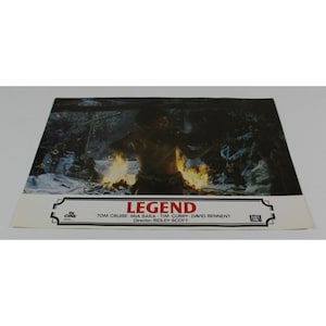 1985 LEGEND Movie LOBBY CARD Tom Cruise, Mia Sara, Tim Curry, Ridley ...