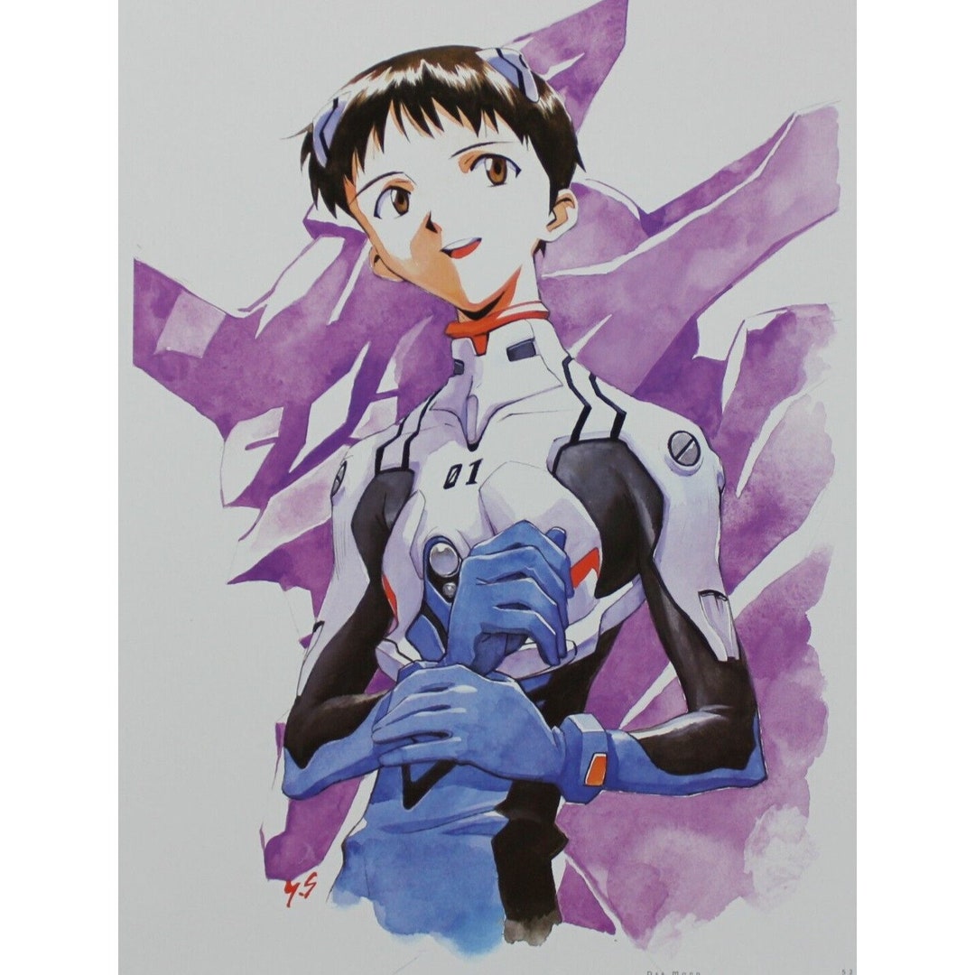 2000s EVANGELION Poster 13" X 10.25" (33 X 26 Cm) Shinji Ikari in Pilot ...