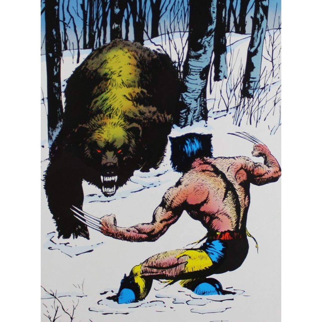 1993 WOLVERINE Double-sided Mini-poster 10.8" X 8.5" (27.5 Cm. X 21.5 ...
