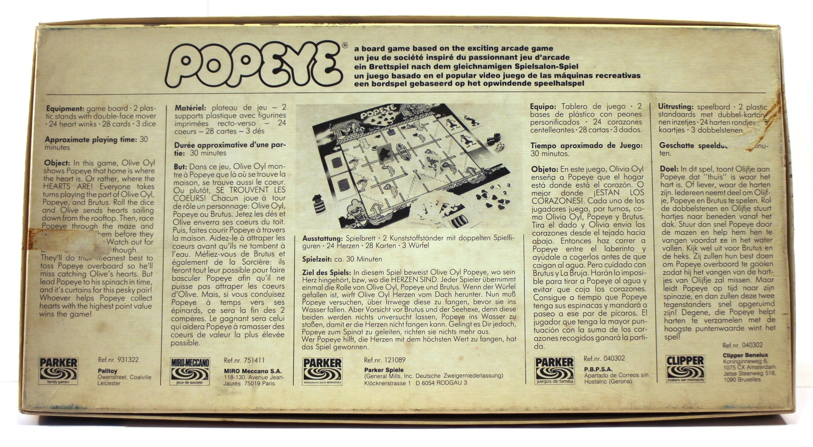 1983 POPEYE BOARD GAME Arcade-Based New & Unused by Parker | Etsy