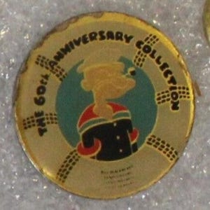 1989 POPEYE THE SAILOR Lapel Pin 1" X 0.6" (2.5 X 1.5 Cm.) 60th ...