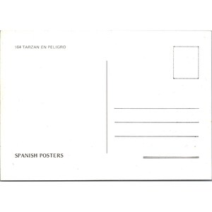 TARZAN'S PERIL 1951 Movie Postcard 6" X 4.25" (15 X 10.5 Cm.) Byron ...