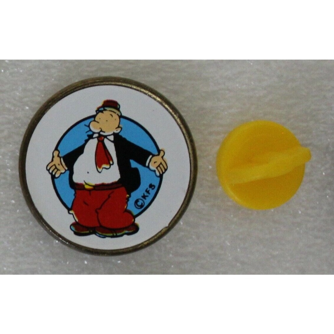 1990s POPEYE WELLINGTON WIMPY Lapel Pin 2.25 Cm. (0.9") Vintage Spanish ...