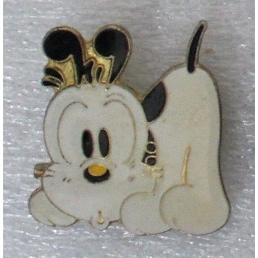 1990's LITTLE BOB DOG / Bobdog Cartoon Lapel Pin 2.5 X 2.25 Cm (1" X 0.9") White Dog Very Hard ...