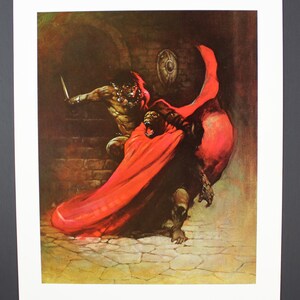 1975 FRANK FRAZETTA Vintage Poster "man-ape" 11" X 9" (28 X 22.5 Cm ...