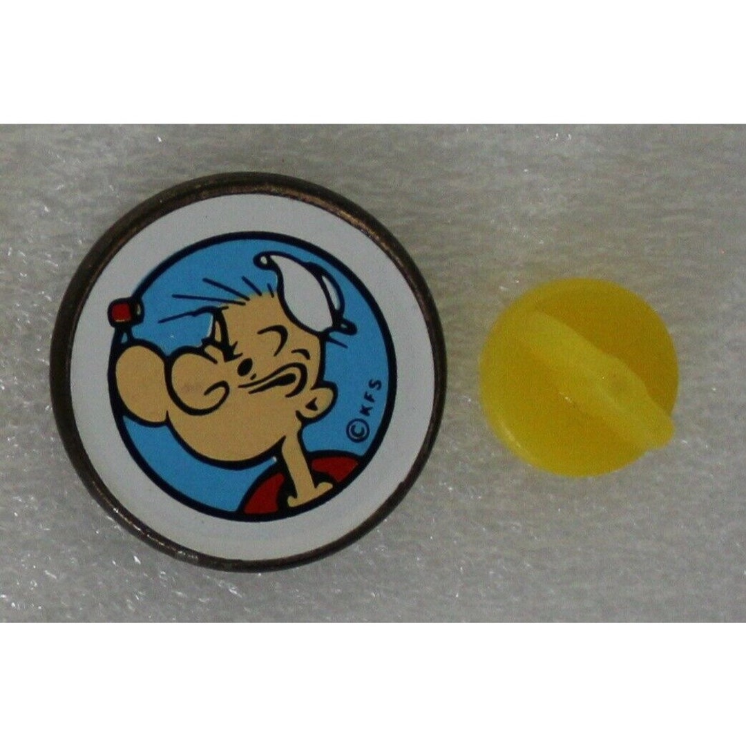 1990s POPEYE Lapel Pin 2.25 Cm. (0.9") Vintage Spanish Item Elzie ...
