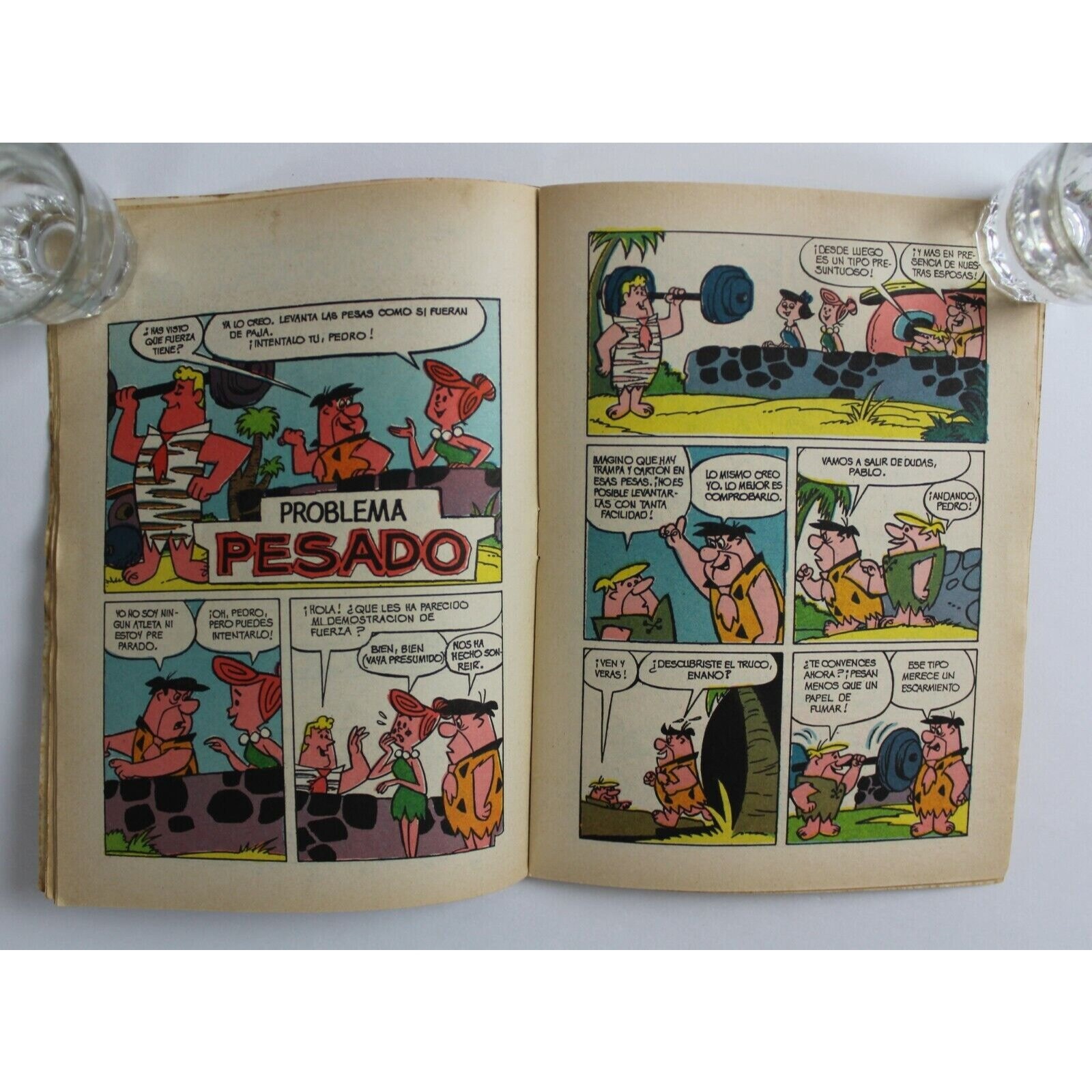 1984 FLINTSTONES Grown up Bamm Bamm & Pebbles Book Spanish Vintage 18 X ...