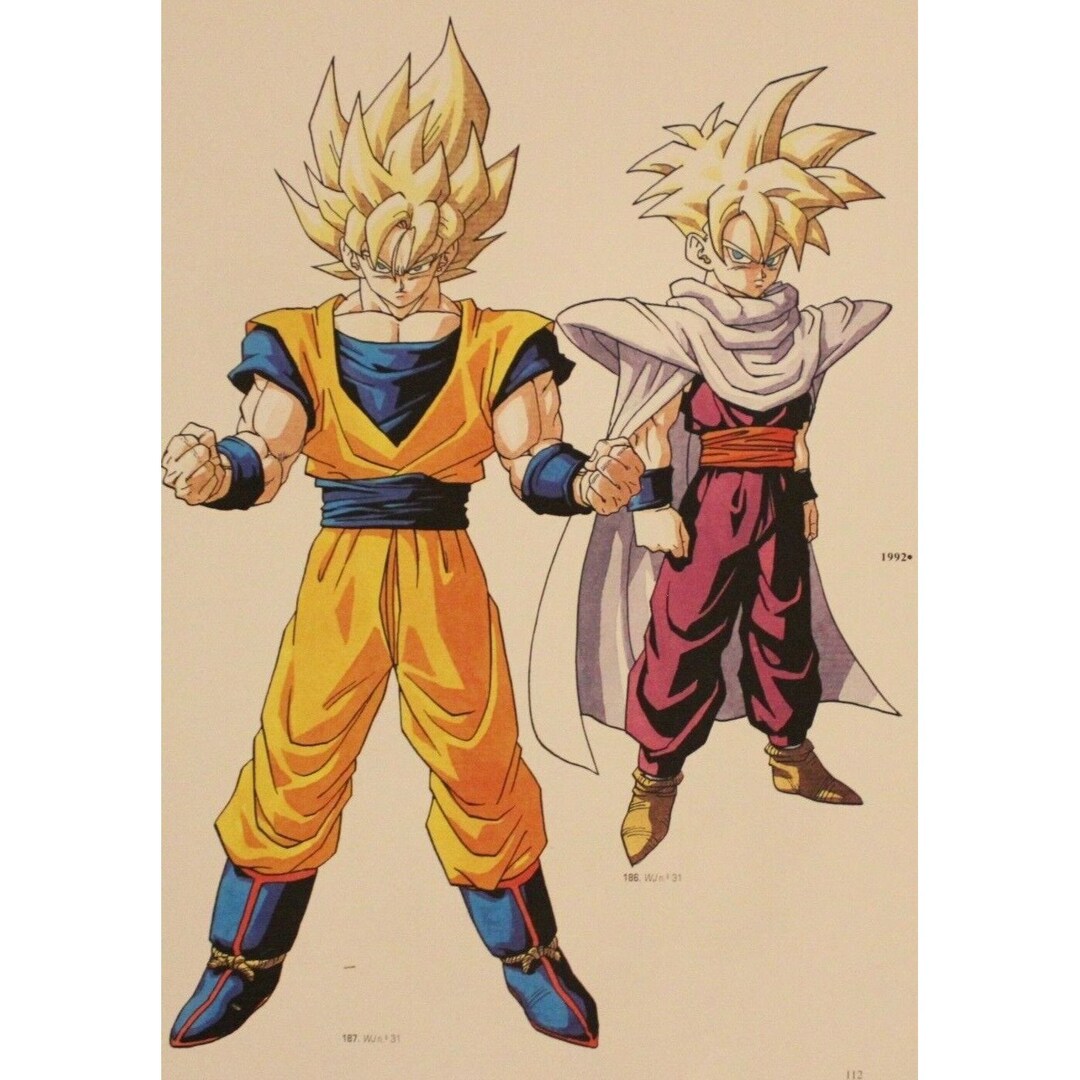 1996 Dragon Ball DOUBLE-SIDED MINIPOSTER 2 Posters in 1 - 10" X 7" (25. ...