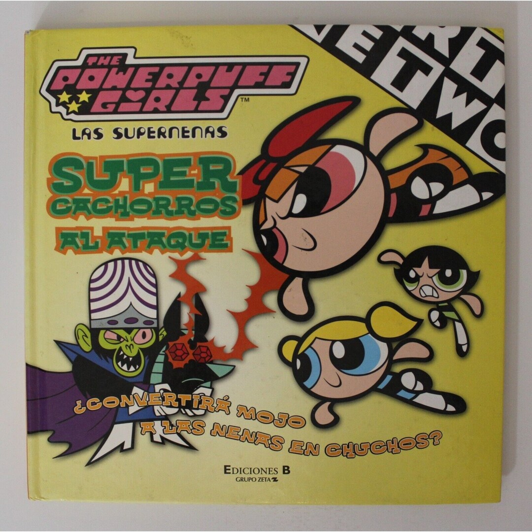 2001 THE POWERPUFF GIRLS Book Spanish Vintage Item 21 X 21 Cm. (8.25" X ...