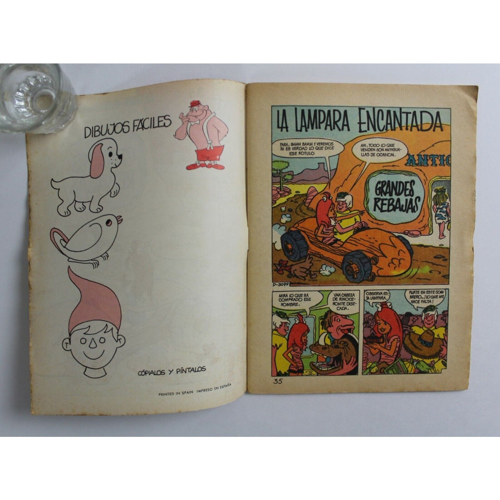 1984 FLINTSTONES Grown up Bamm Bamm & Pebbles Book Spanish Vintage 18 X ...