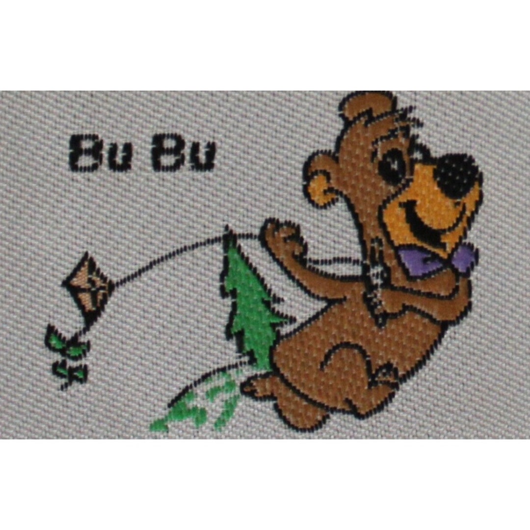 1980s Yogi Bear BOO-BOO BEAR Embroidered Sticker Spain Promo 2.2" X 1.5 ...
