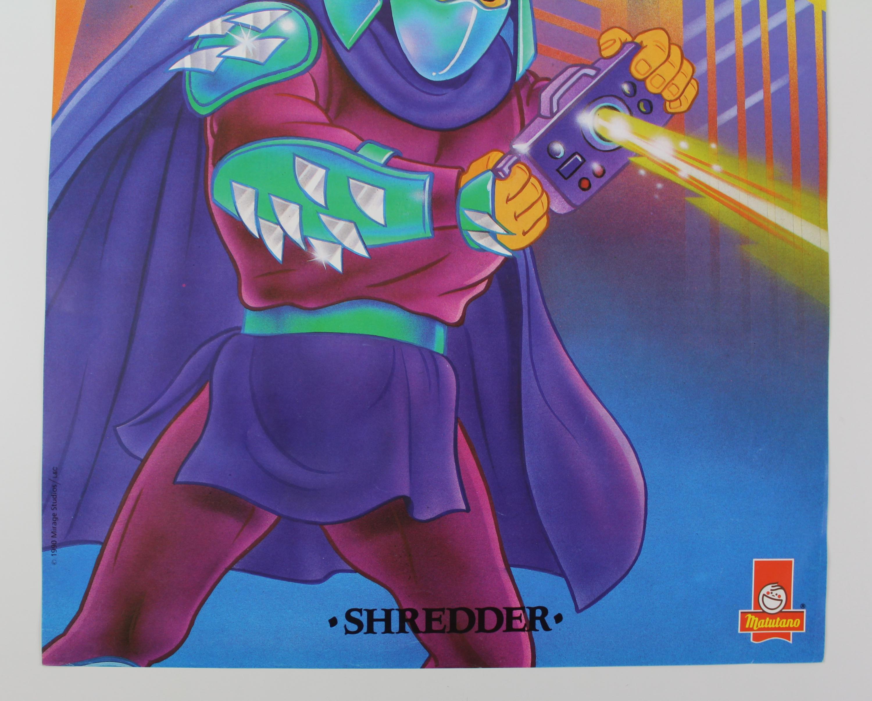 1991 TMNT Poster 16"x 12" (40 X 30 Cm.) Mutant Ninja Turtles Spain ...