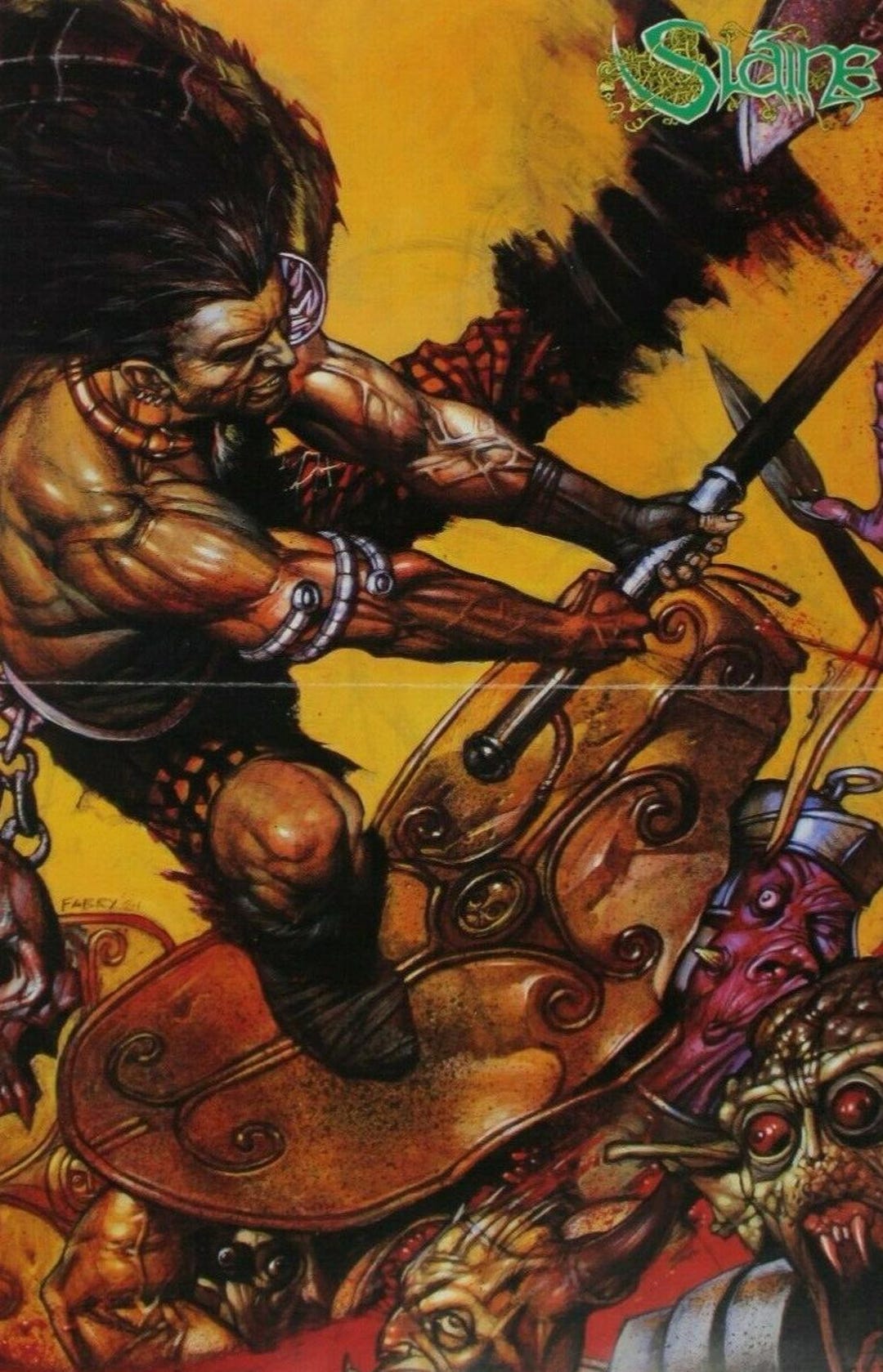 1996 SLÁINE - SLAINE Poster Glenn Fabry Spanish Super Rare Promo Item ...