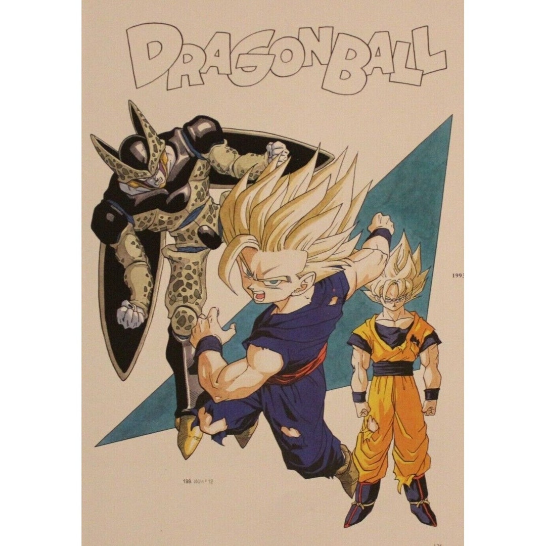 1996 Dragon Ball DOUBLE-SIDED MINIPOSTER 2 Posters in 1 - 10" X 7" (25. ...