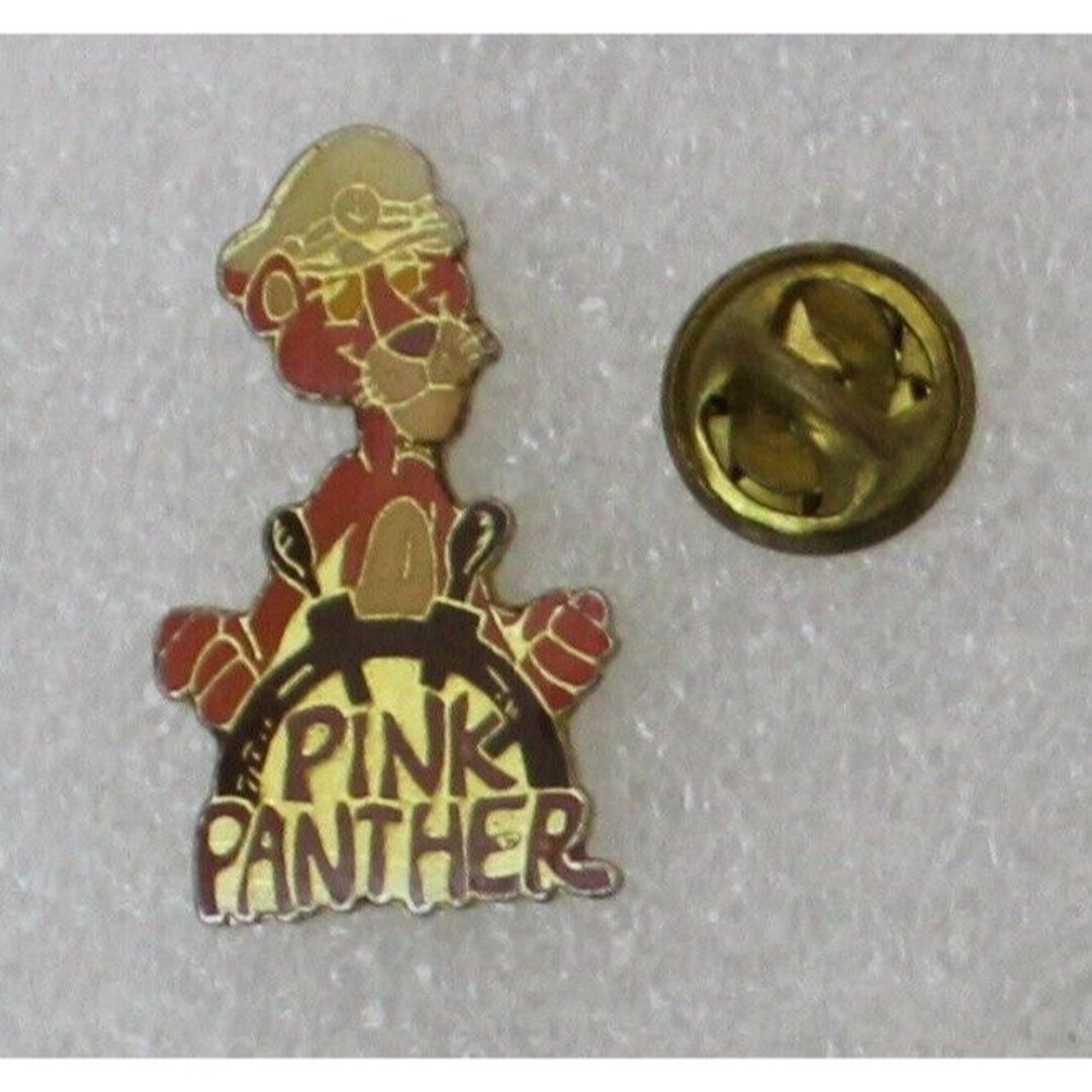 1980s PINK PANTHER Lapel Pin 1.2 X 0.7 3 X 1.75 Cm as Ship Captain Gold ...