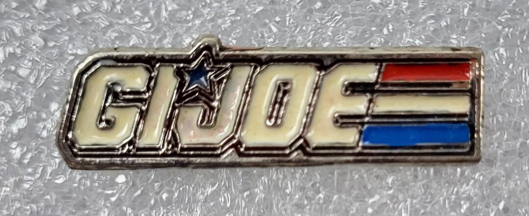 1980s G.I. JOE LOGO Lapel Pin 0.4 X 1.4" (1 X 3.5 Cm.) A Real American ...